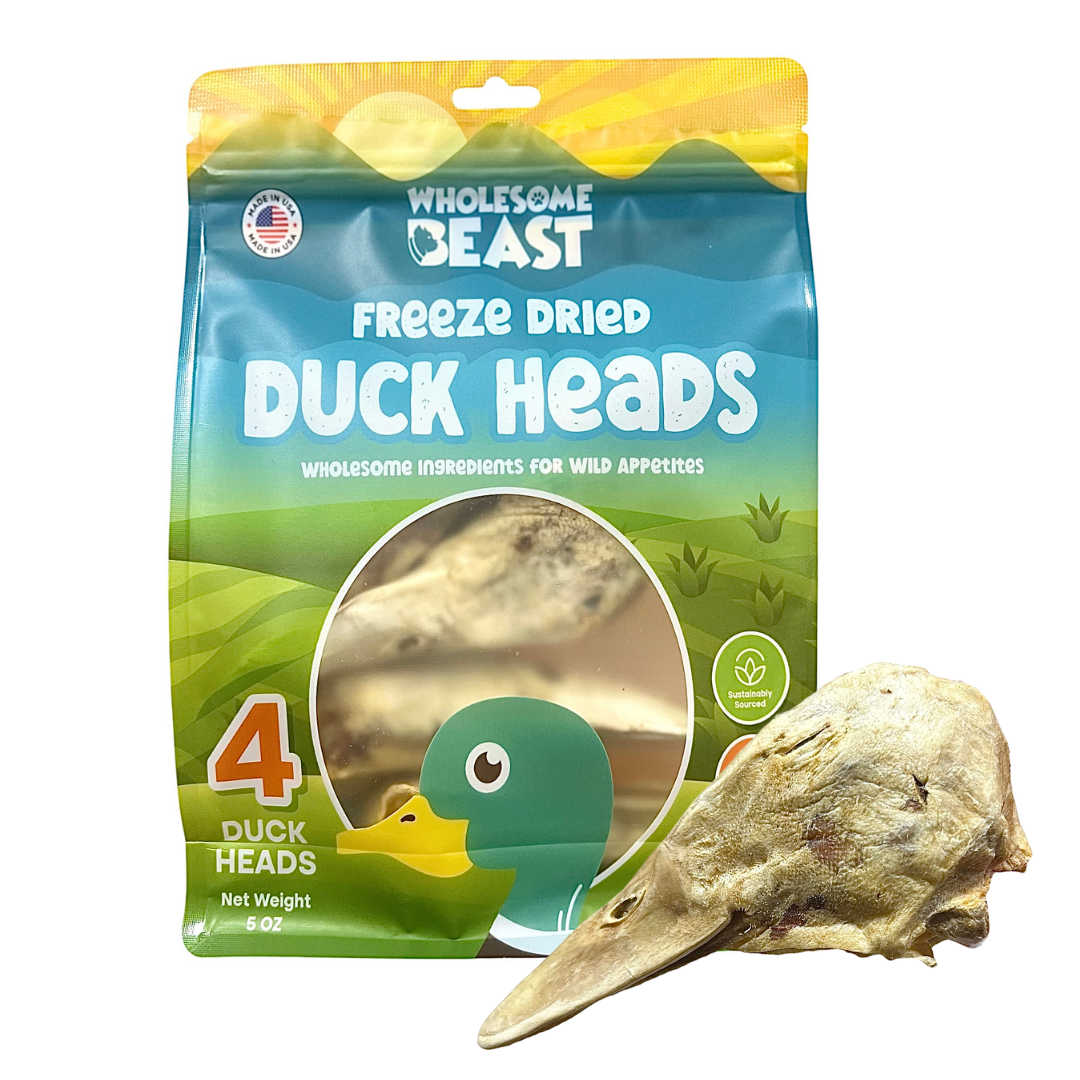 Freeze Dried Duck Heads – Wholesome Beast